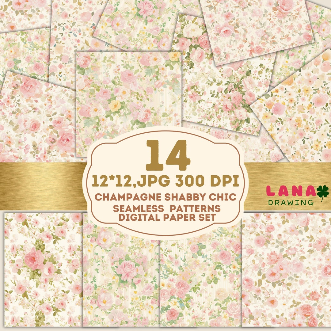 Vintage Rose Floral Seamless Pattern, Vintage Meadow Floral Watercolor ...