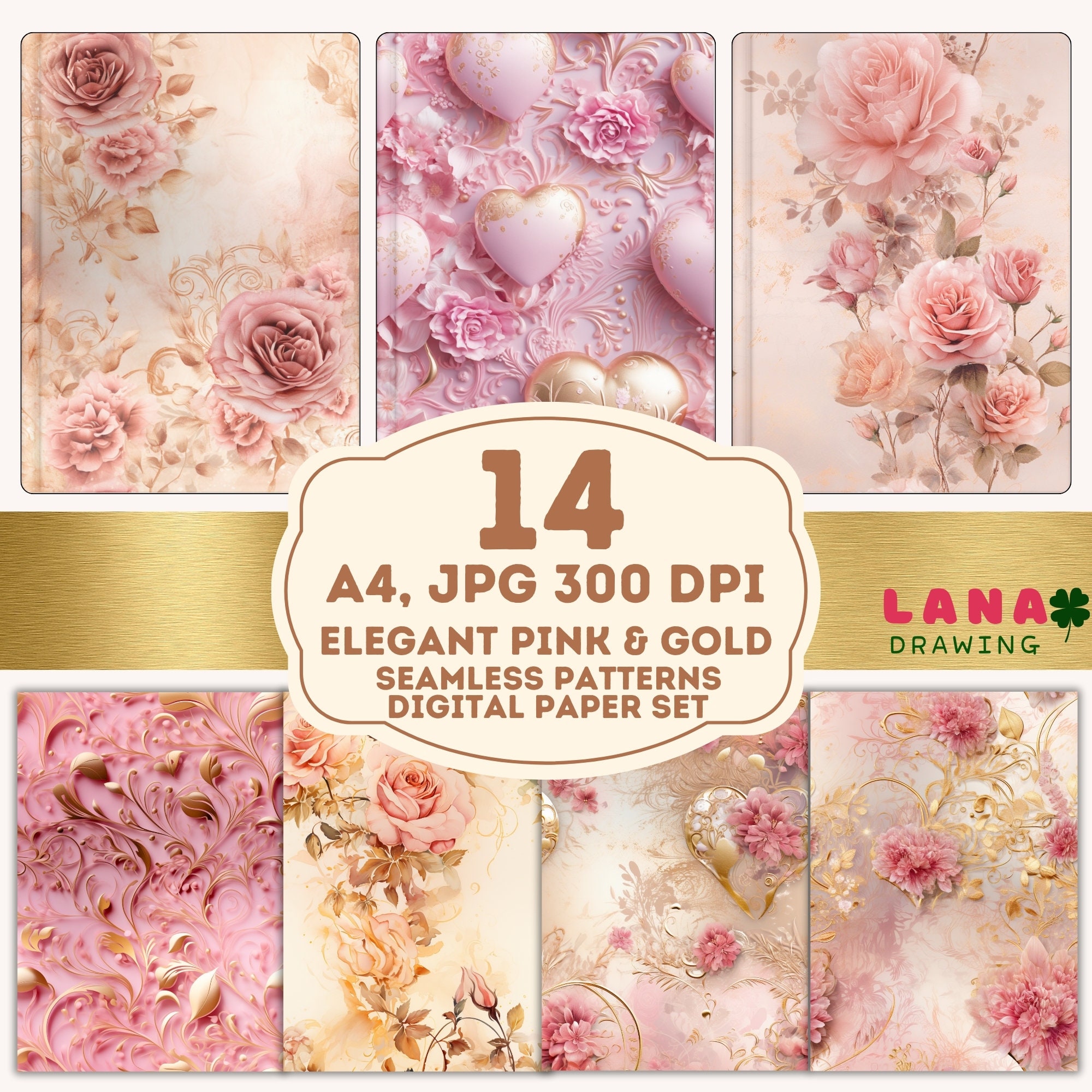 Vintage A4 Digital Paper, Printable Paper, Vintage Floral Junk Journal ...