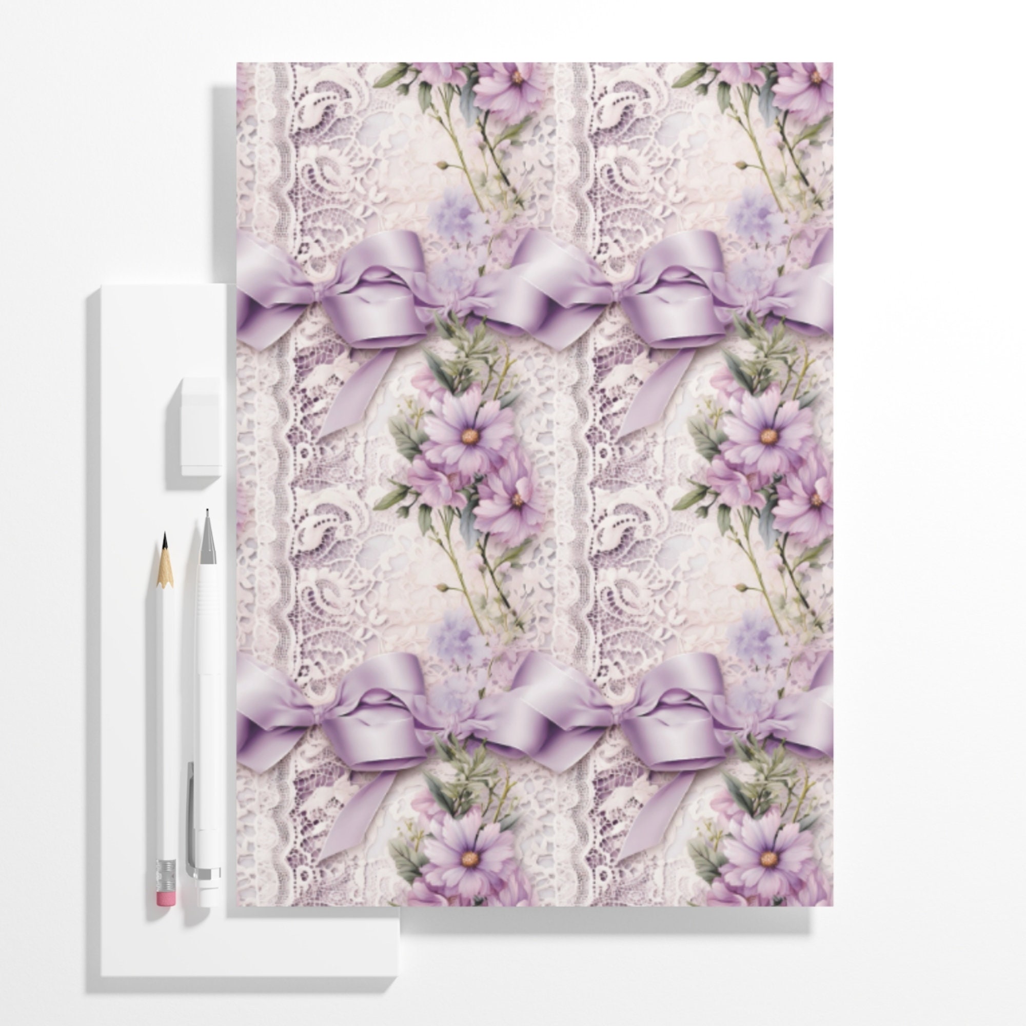 Vintage Floral Lace Printable Papers, Vintage Floral Junk Journal ...