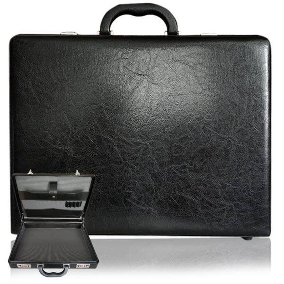 Black Bond Briefcase Leather Bag Hang Bag for Man James Lock Mechanism ...