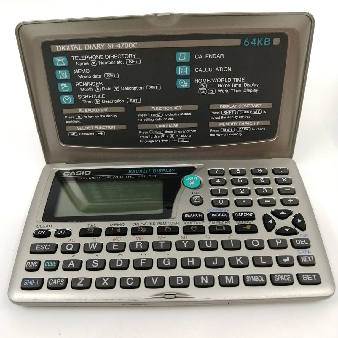 Casio Databank SF- 4700C Pocket Size Retro Databank Mini Pc 1990’ S ...