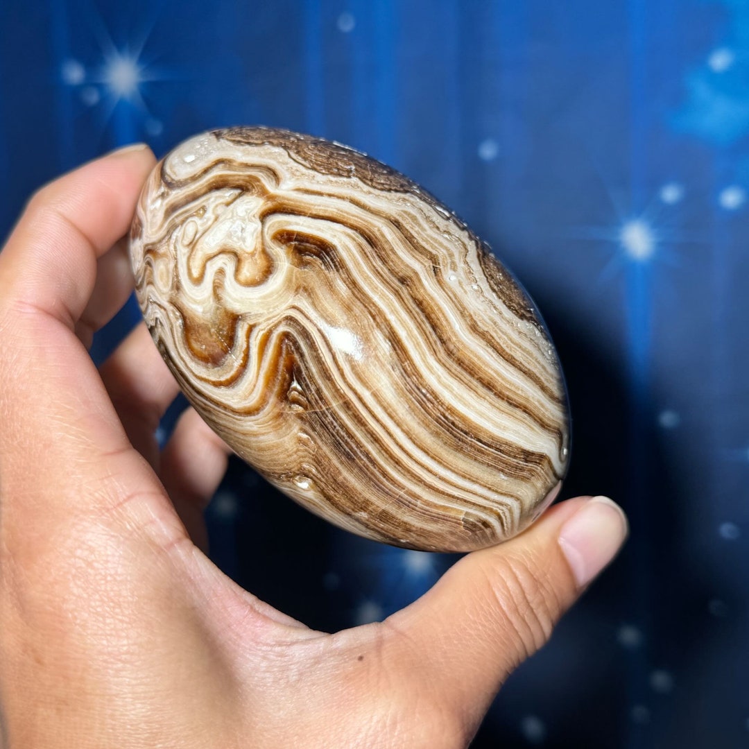 Brown Aragonite Shiva 3 3/4 Long 466 Grams Gorgeous Banding Tucson Find ...