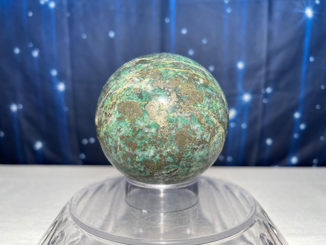 Fuchsite in Quartz With Pyrite 79mm 758 Grams Stand Included - Etsy