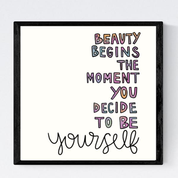 Beauty Quotes Wall Art - Etsy