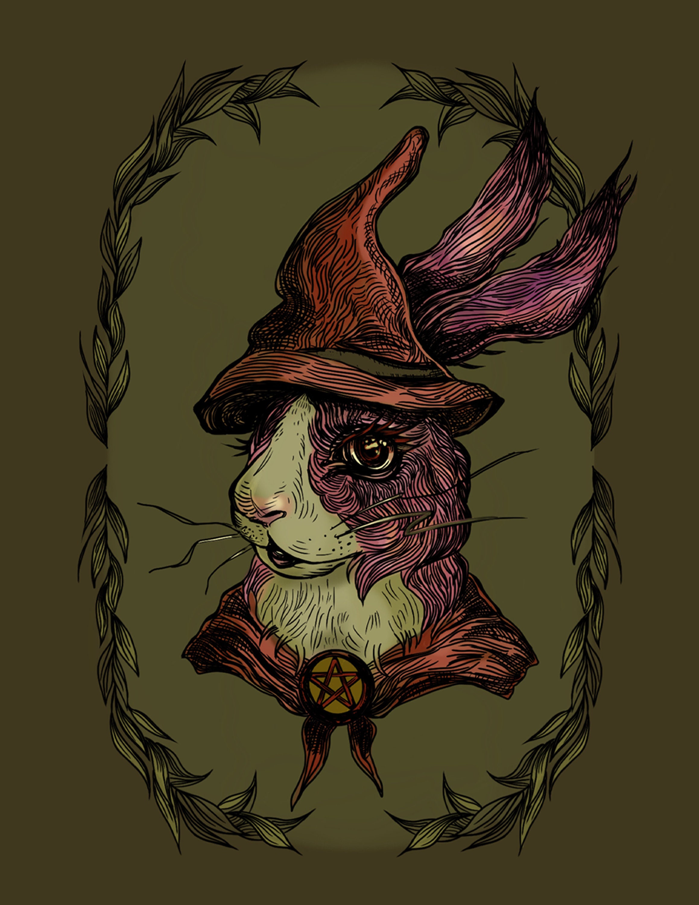 The Hare Witch 8.5x11 Art Print - Etsy