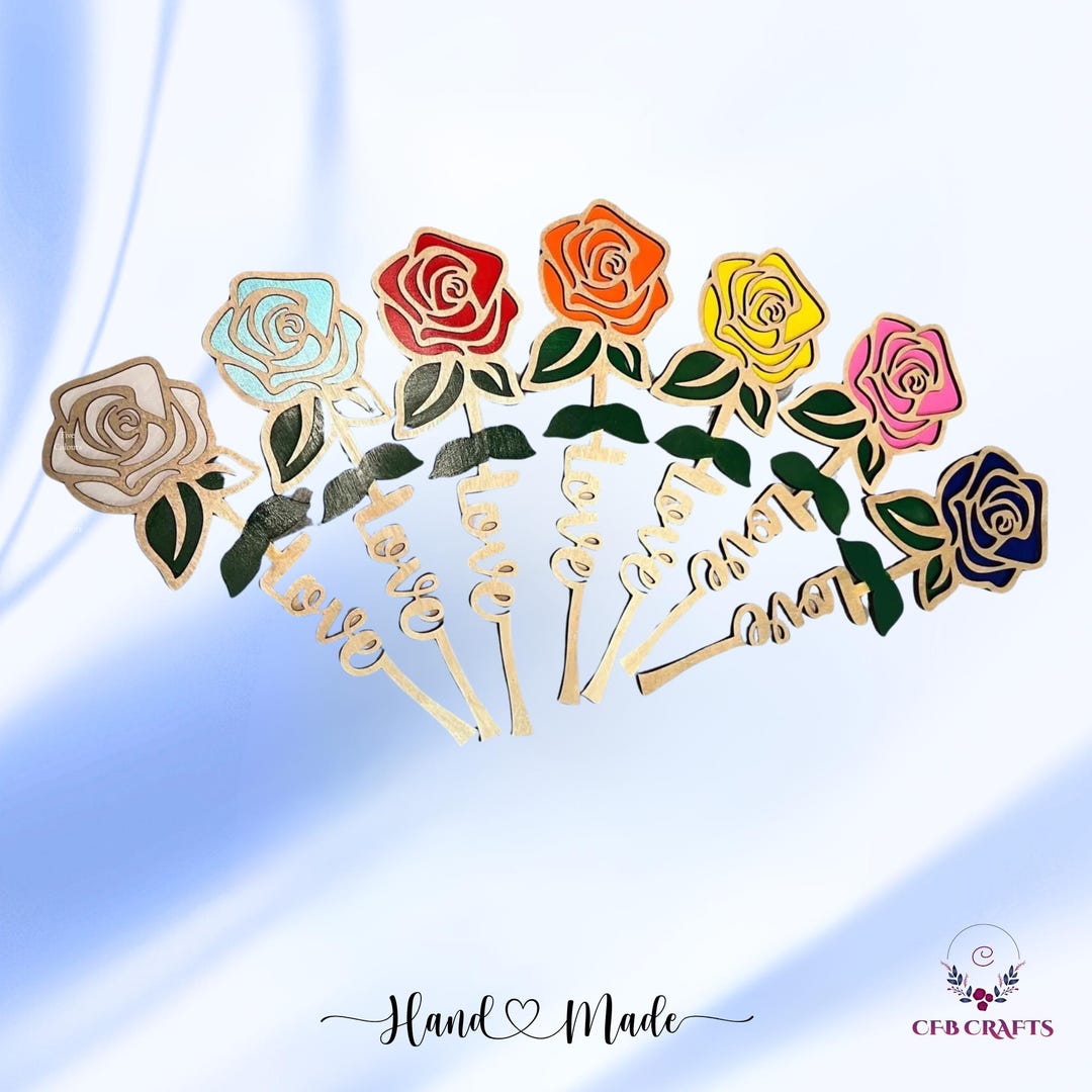 Personalised Laser Cut Wooden Rose, Everlasting Rose Gift, Unique ...