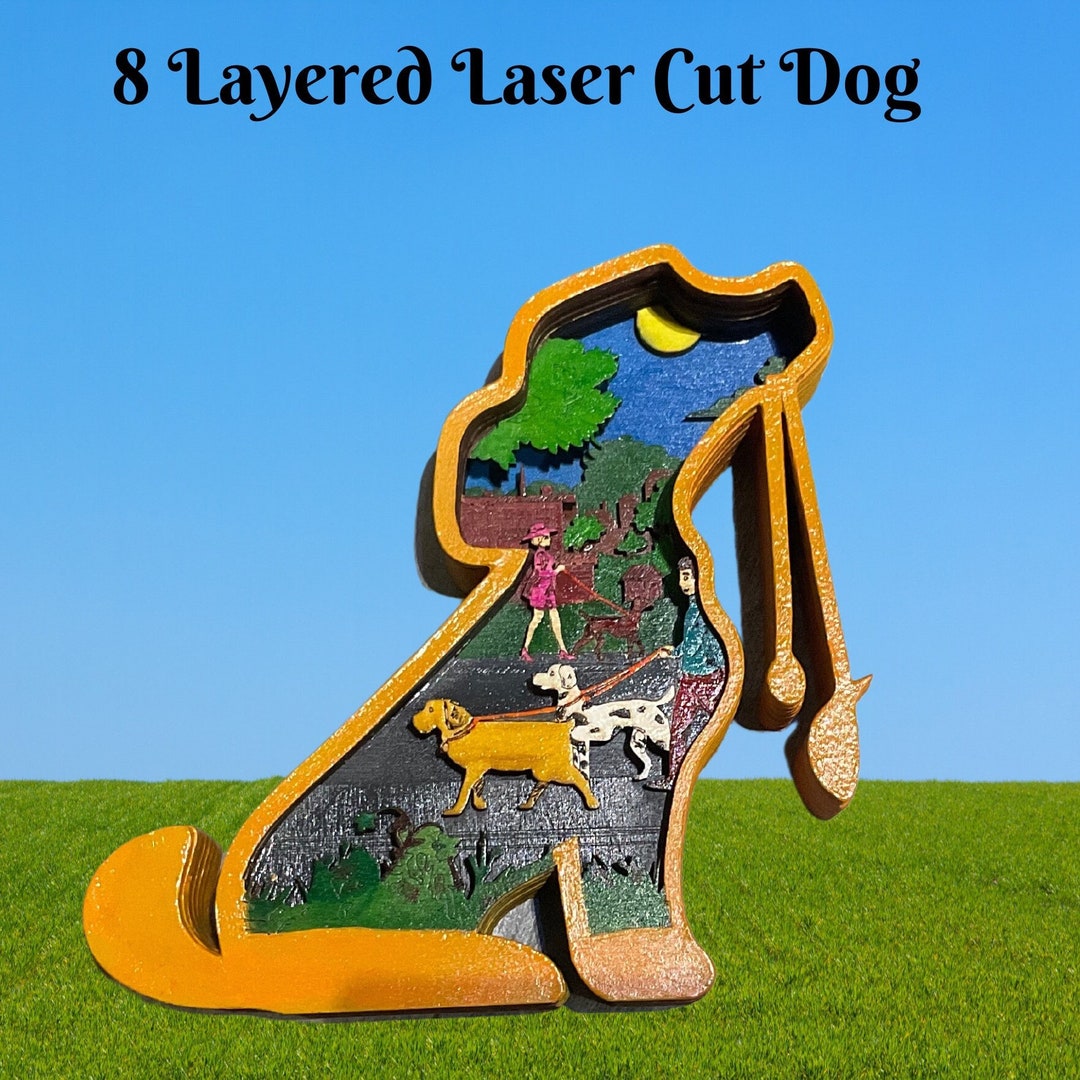 Laser Cut 8 Layer Dog Home Decor, Gift for Dog Lovers, 3D Home Decor - Etsy