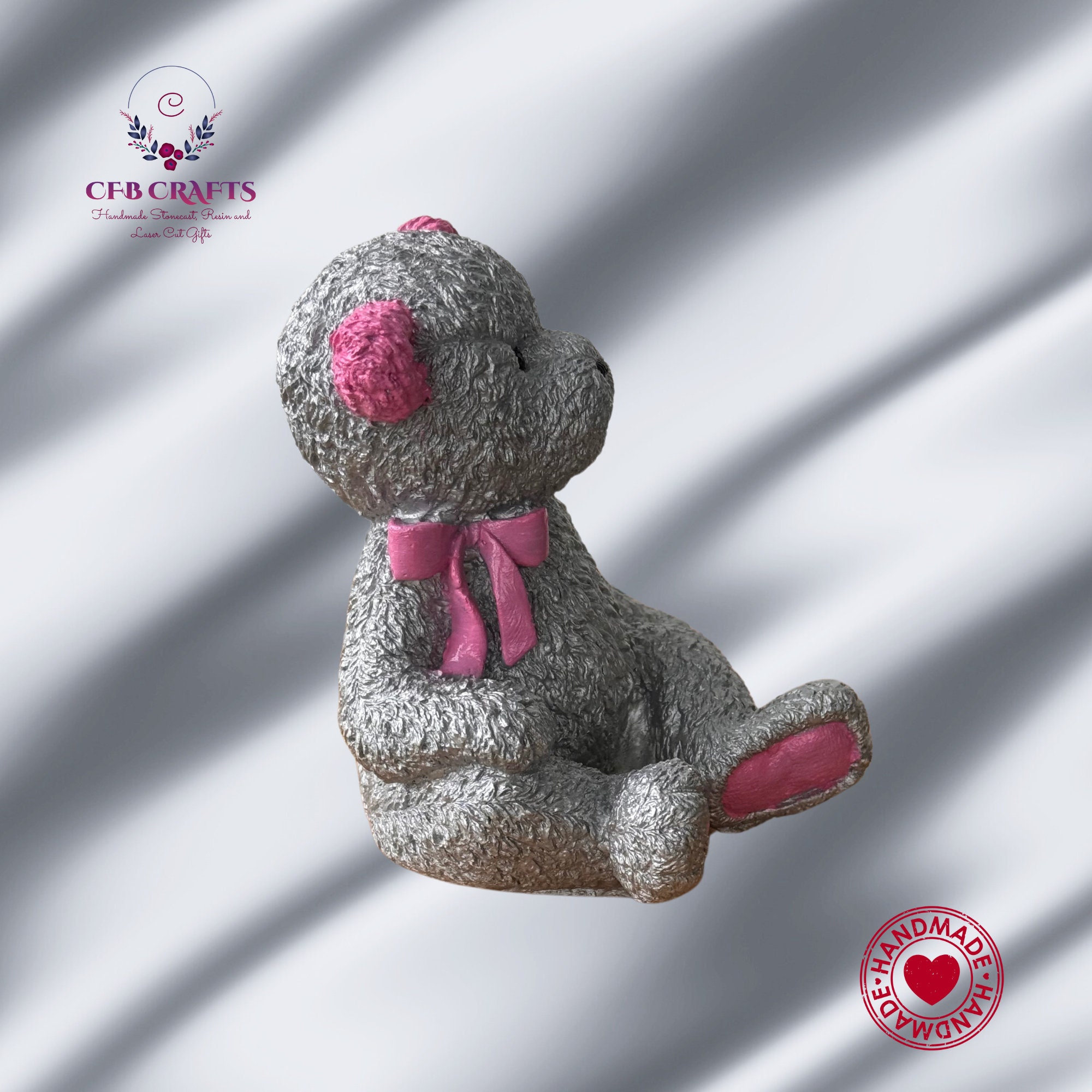 Stone Cast Memorial Teddy Bear: Graveside Ornament - Etsy