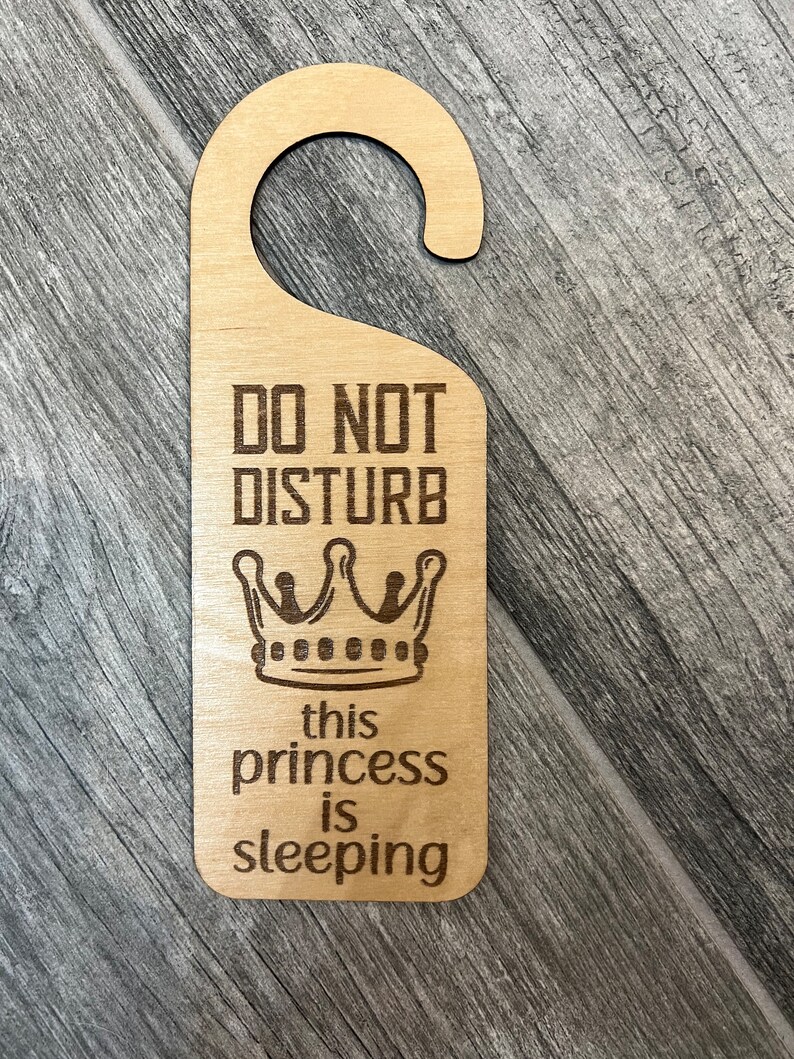 Princess Do Not Disturb Hanging Door Sign This Princess is - Etsy
