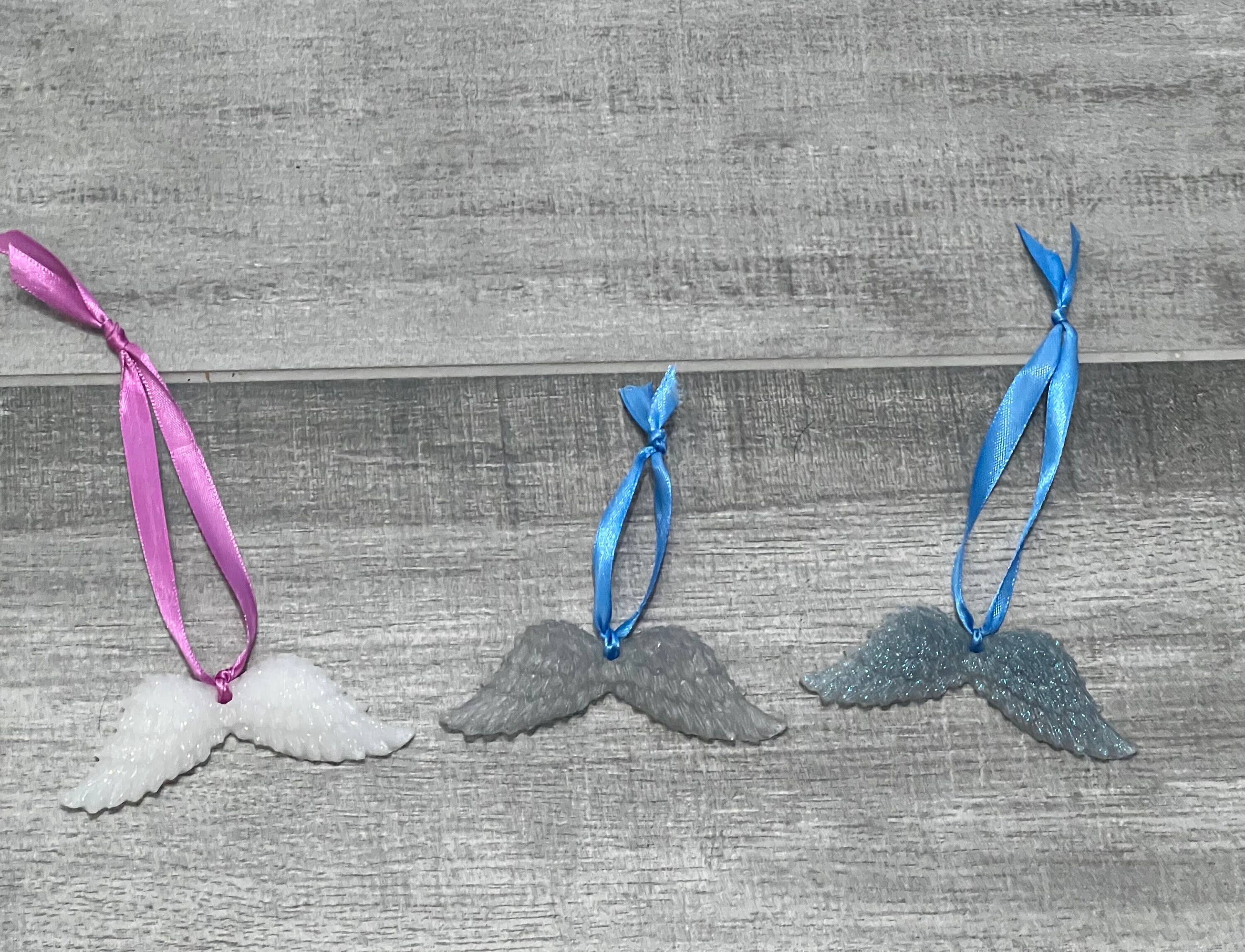 Resin Angel Wings Angel Wings on Ribbon Memorial Gift - Etsy