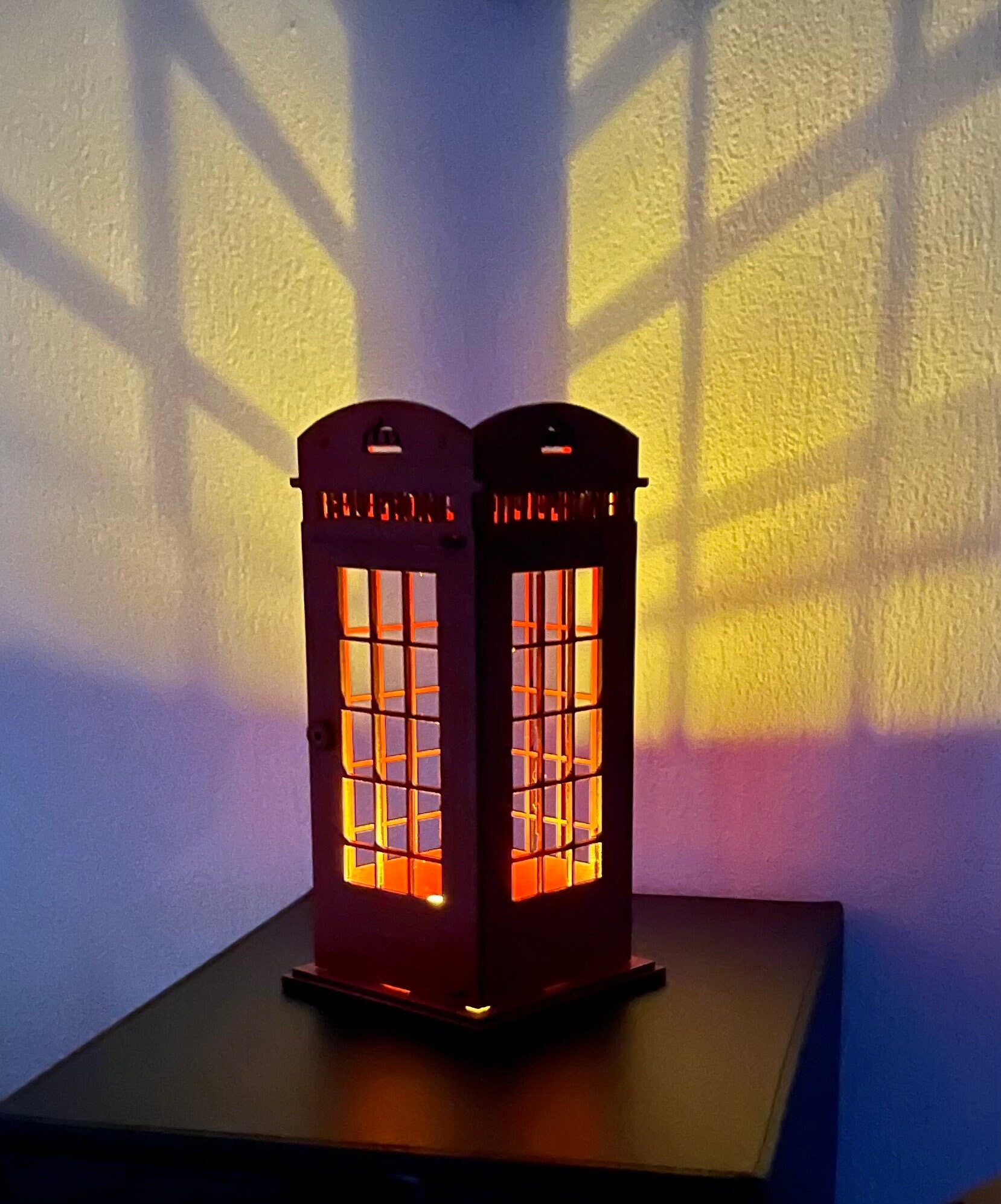 Laser Cut London Telephone Box Wooden Telephone Box Shelf Art - Etsy UK
