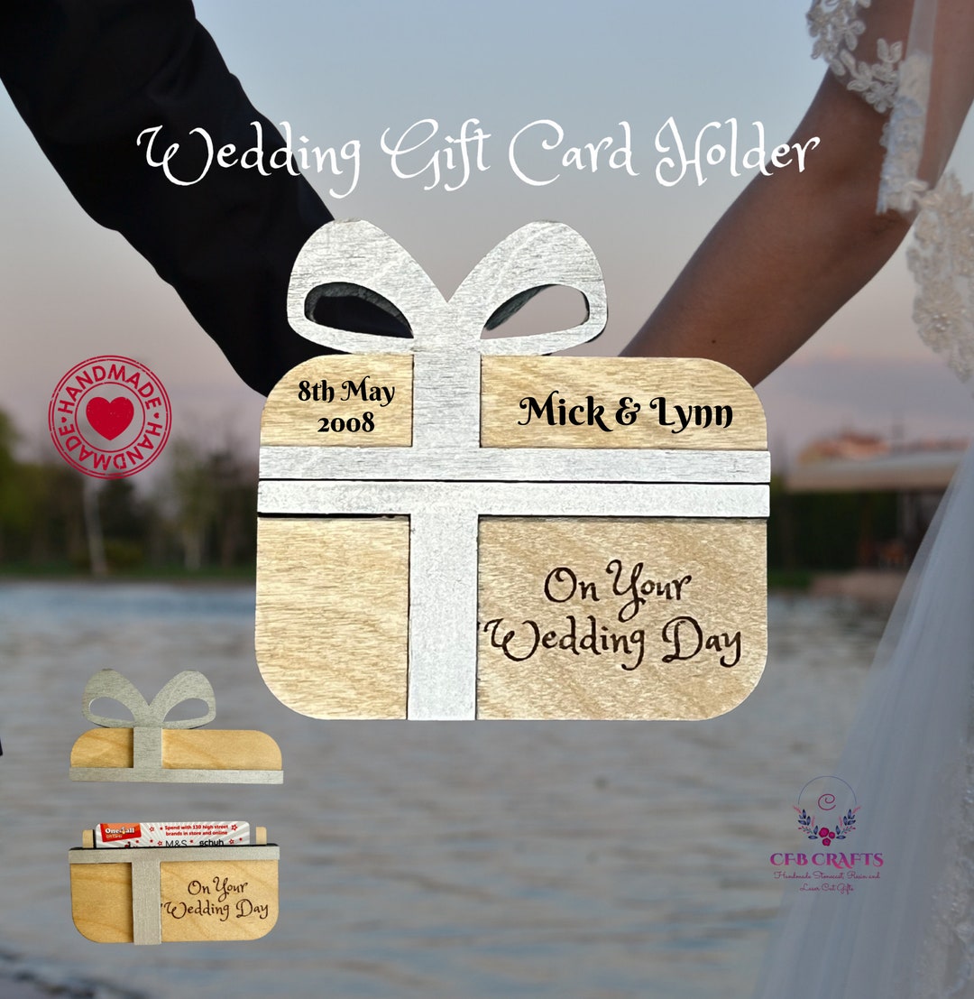 Wedding Gift Card Holder Personalised Wooden Gift Card Holder - Etsy