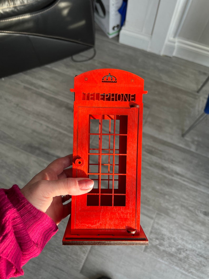 Laser Cut London Telephone Box Wooden Telephone Box Shelf - Etsy
