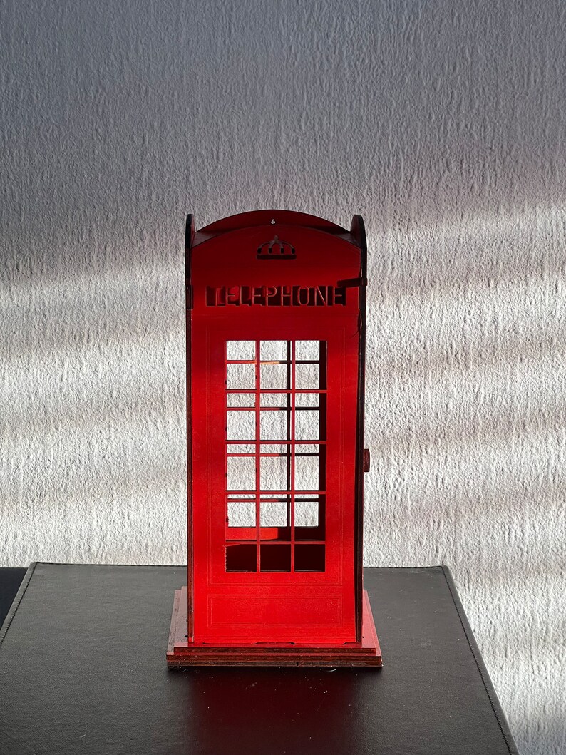 Laser Cut London Telephone Box Wooden Telephone Box Shelf - Etsy