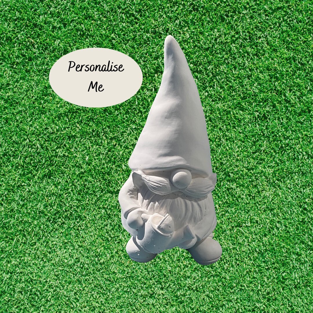 Personalised Design Garden Gnome, Custom Colour Gnome, Personalised ...