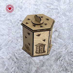 Six Sided Laser Cut Honey Bee Box Gift for Bee Lovers - Etsy