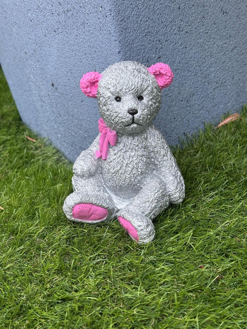 Stone Cast Memorial Teddy Bear: Graveside Ornament - Etsy