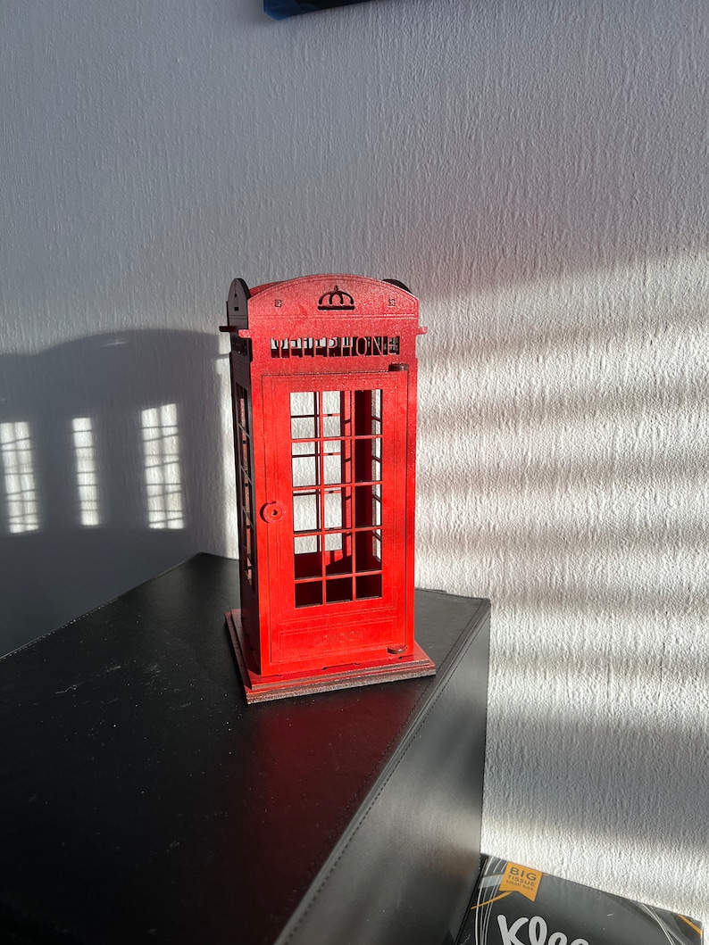 Laser Cut London Telephone Box Wooden Telephone Box Shelf - Etsy