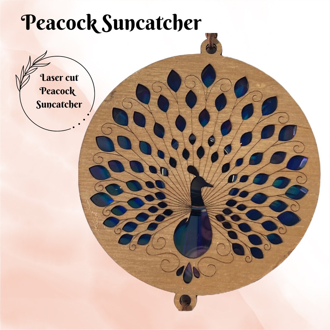 Peacock Suncatcher Laser Cut Peacock Gift - Etsy