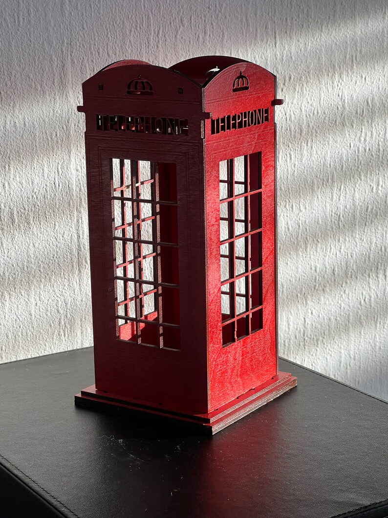 Laser Cut London Telephone Box Wooden Telephone Box Shelf - Etsy