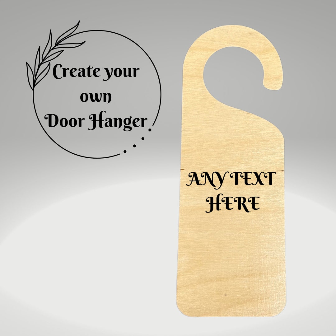 Create Your Own Wooden Laser Engraved Door Hanger - Etsy