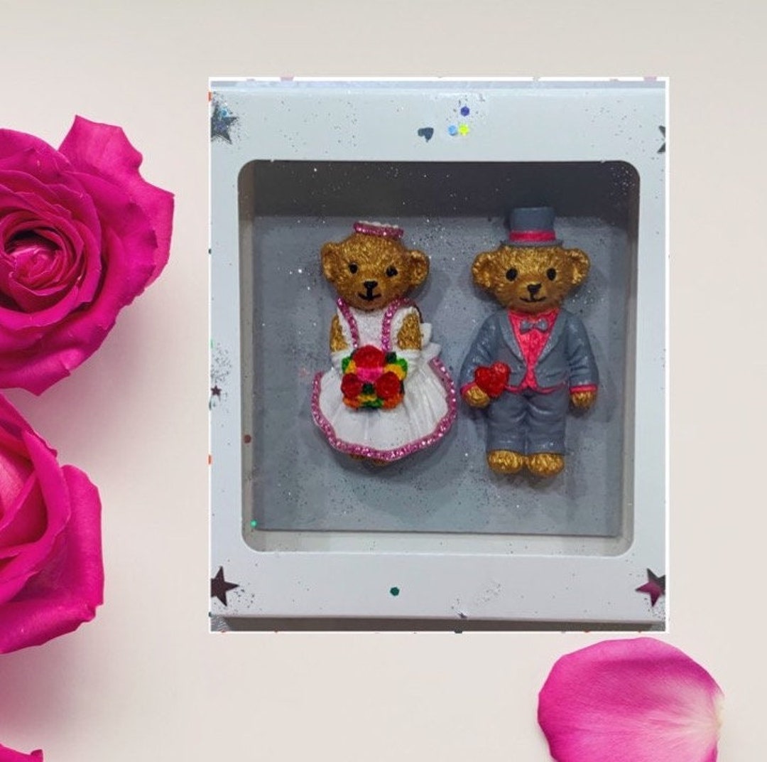 Mr & Mrs Bear, Bride and Groom Wedding Bears, Unique Small Wedding Gift ...