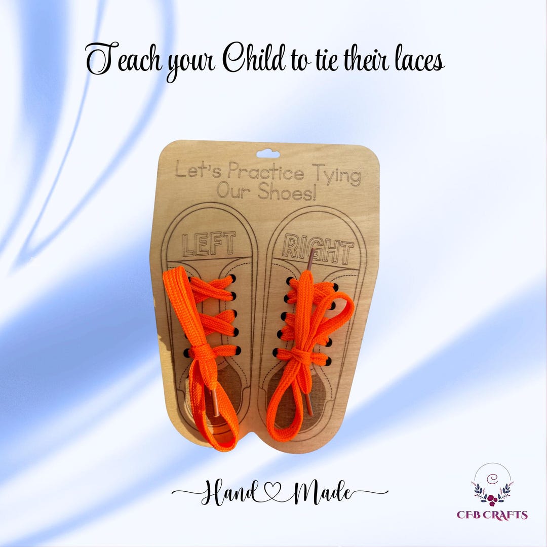 Laser Cut Shoe Lace Practice Board Teach Children to Tie Their Laces - Etsy