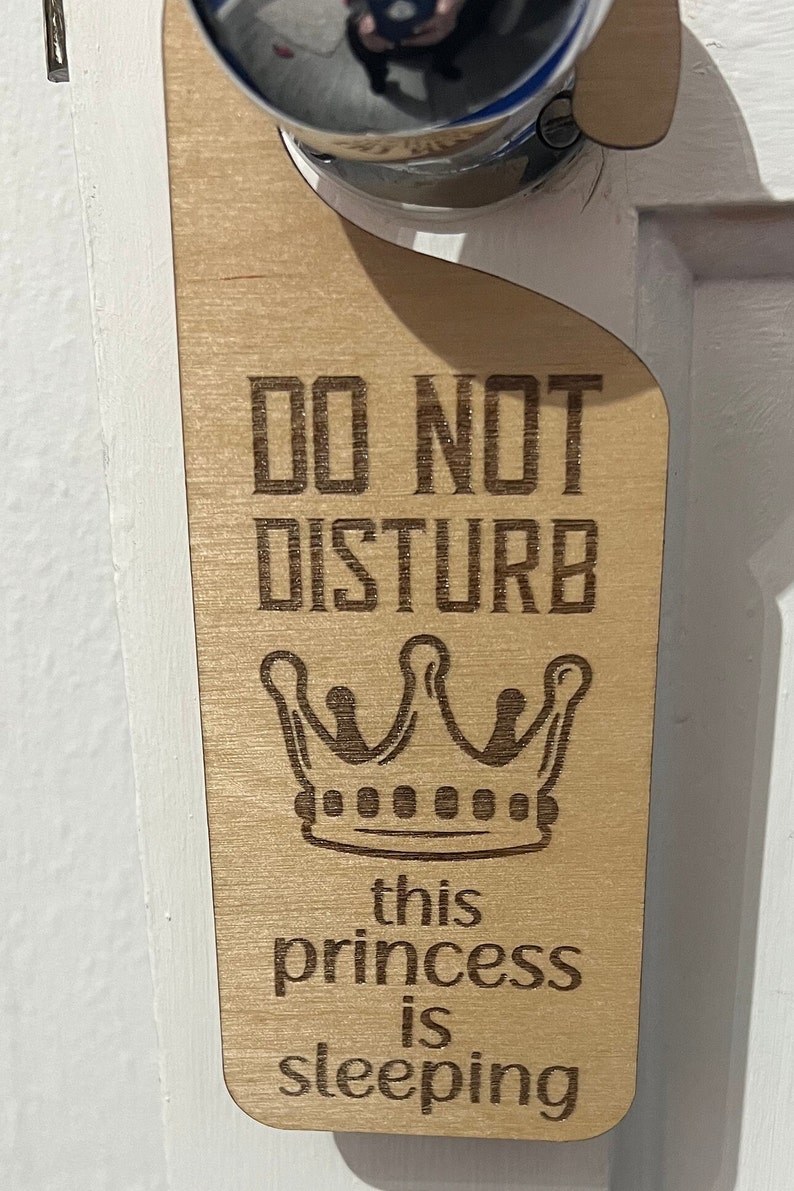 Princess Do Not Disturb Hanging Door Sign This Princess is - Etsy