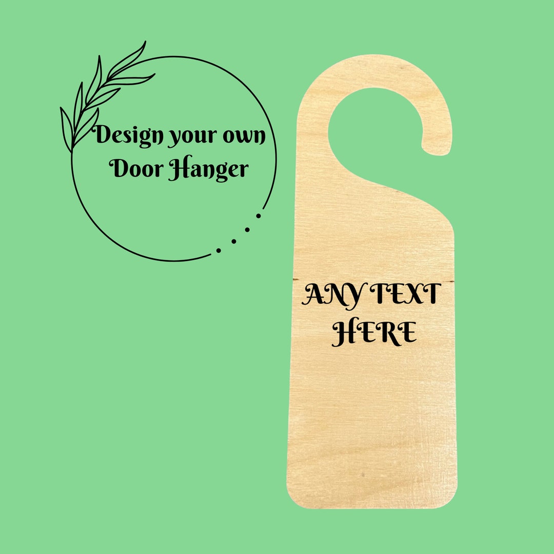 Create Your Own Wooden Laser Engraved Door Hanger - Etsy