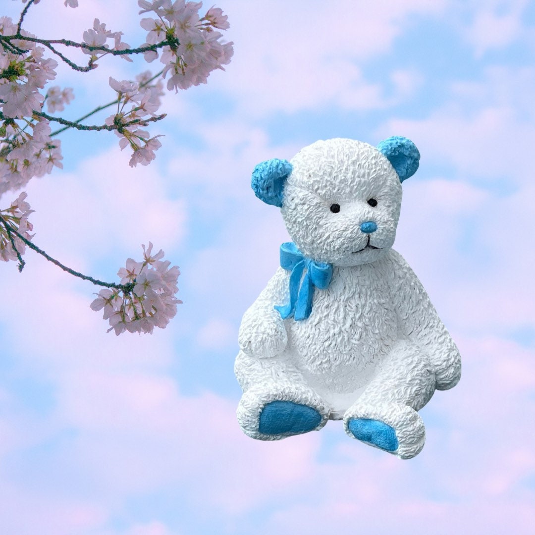 Cute Blue Teddy Bear Wallpaper