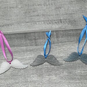 Resin Angel Wings, Angel Wings on Ribbon, Memorial Gift - Etsy