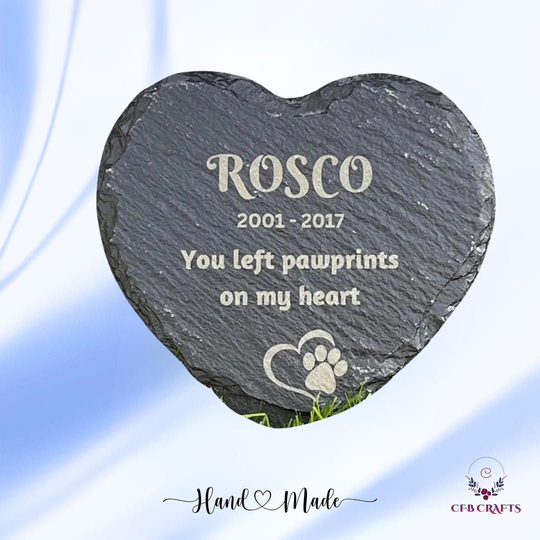 Pet Memorial Slate, Memorial Garden Plaque, Remembrance Coaster, Loss ...