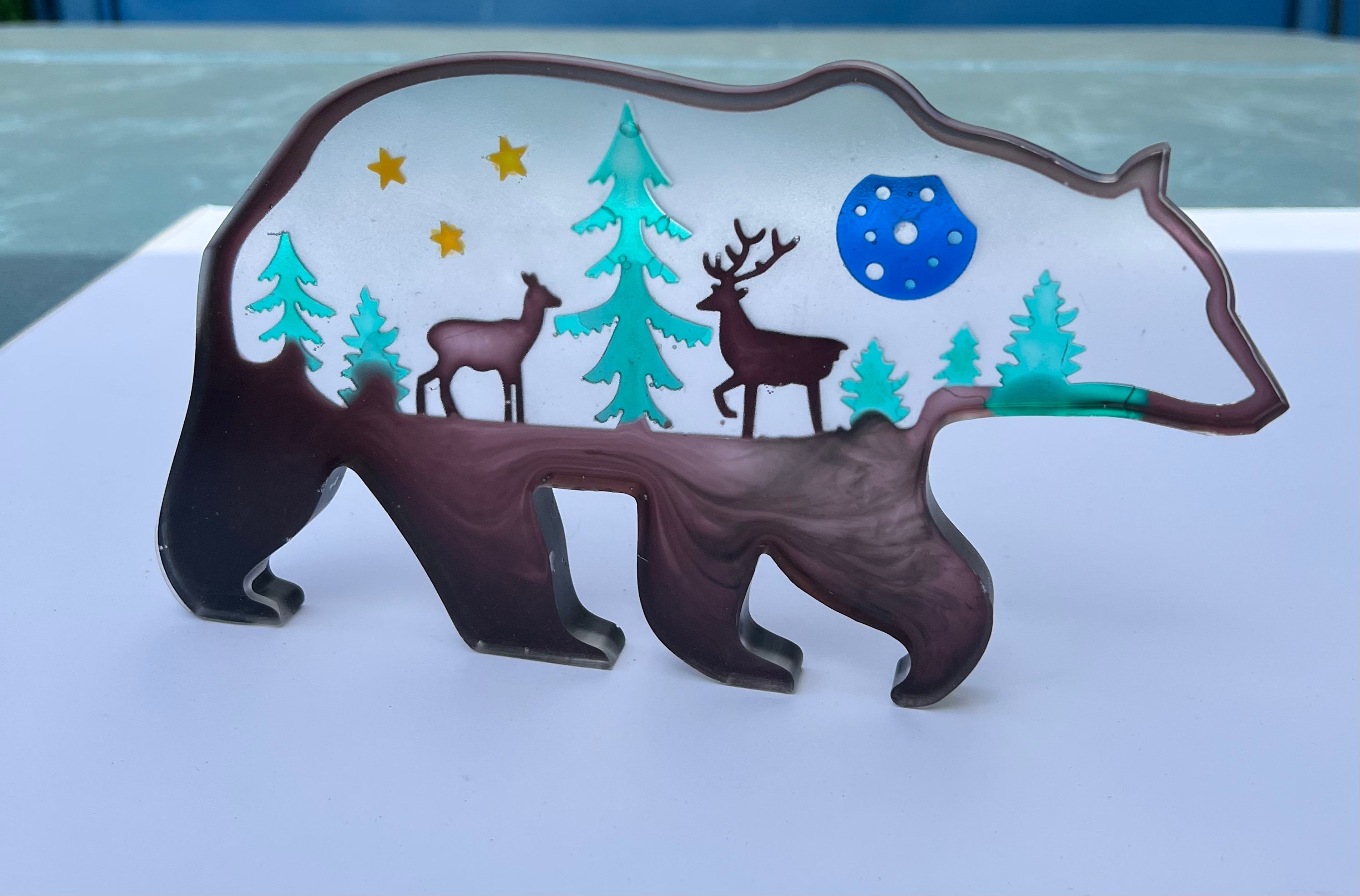 Large Resin Bear Art Free Standing Gift for Bear Lovers - Etsy