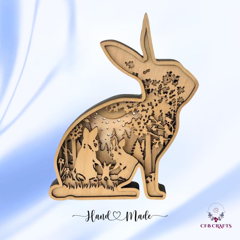 Laser Cut Rabbit - Etsy
