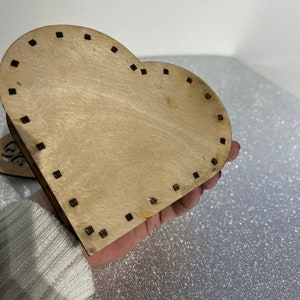 Heart Shaped Laser Cut Box Wooden Heart Box Gift for Her Small ...