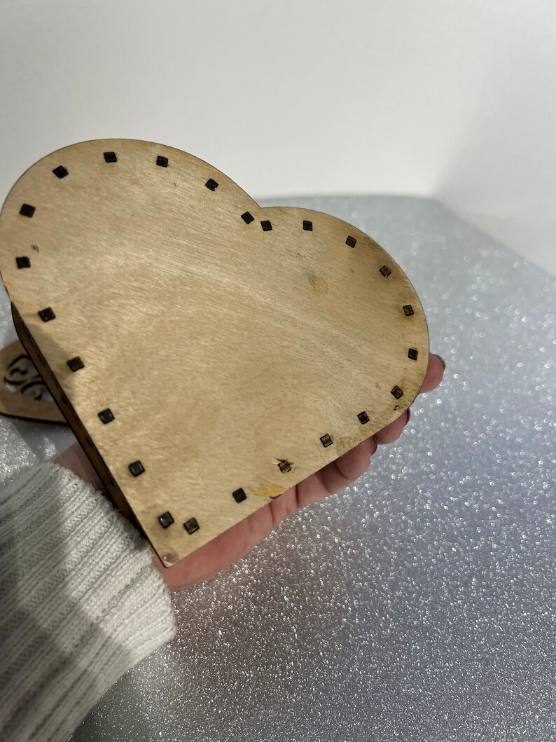 Heart Shaped Laser Cut Box Wooden Heart Box Gift for Her Small - Etsy