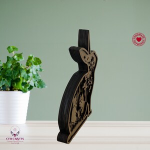 Laser Cut 7 Layered Rabbit Rabbit Ornament Wooden Rabbit Art Table ...