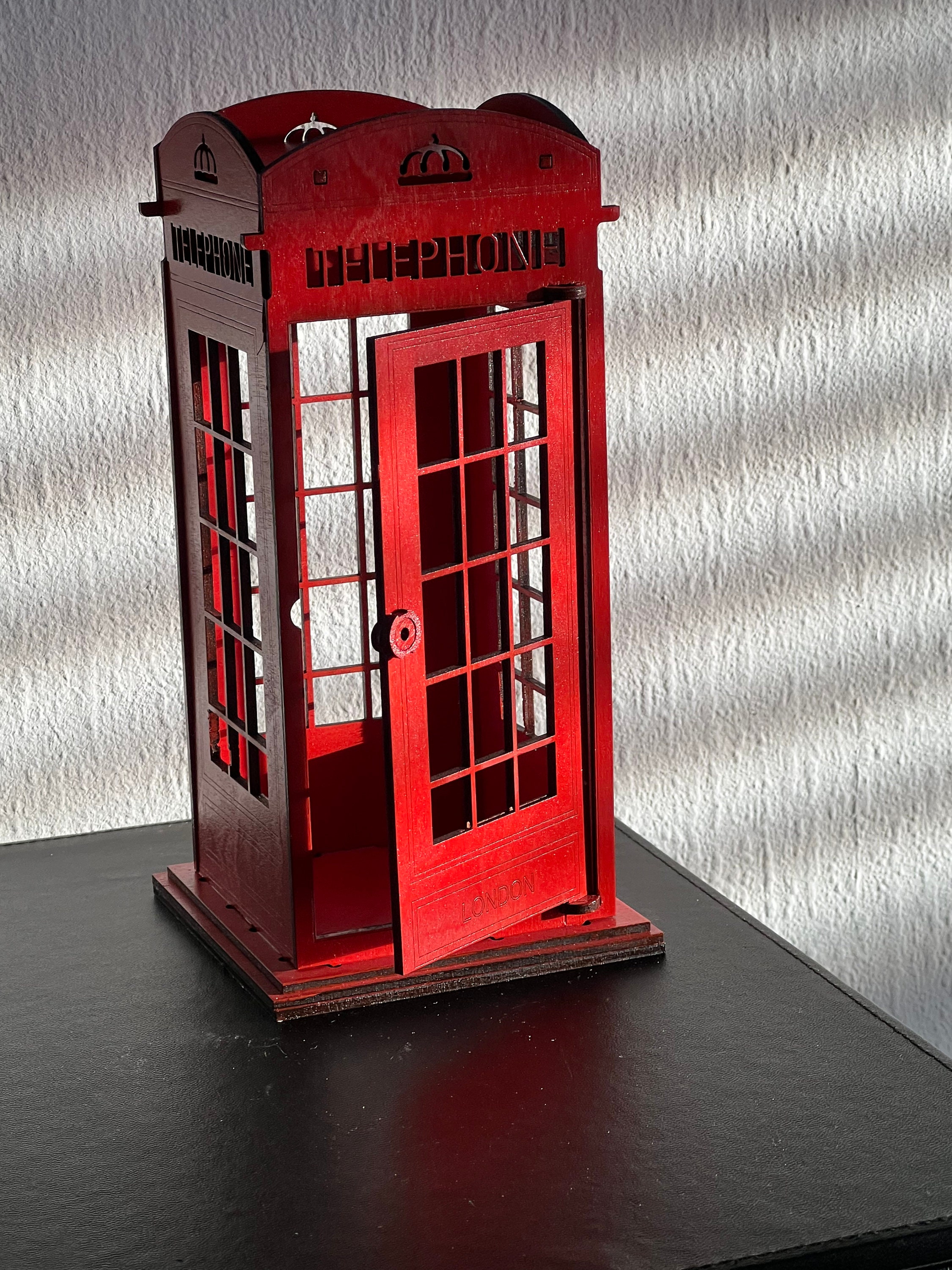 Laser Cut London Telephone Box Wooden Telephone Box Shelf - Etsy