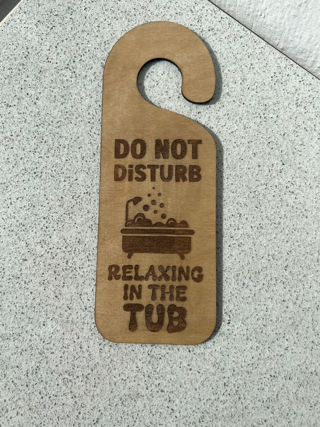 Bath Time Do Not Disturb Wooden Door Hanger Relaxing in the Tub Hanging ...