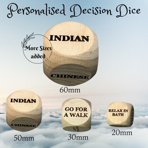 Decision Dice for Takeaways, Night Out, Chill Out or Create Your Own ...