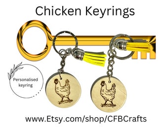Chicken Keyring - Etsy