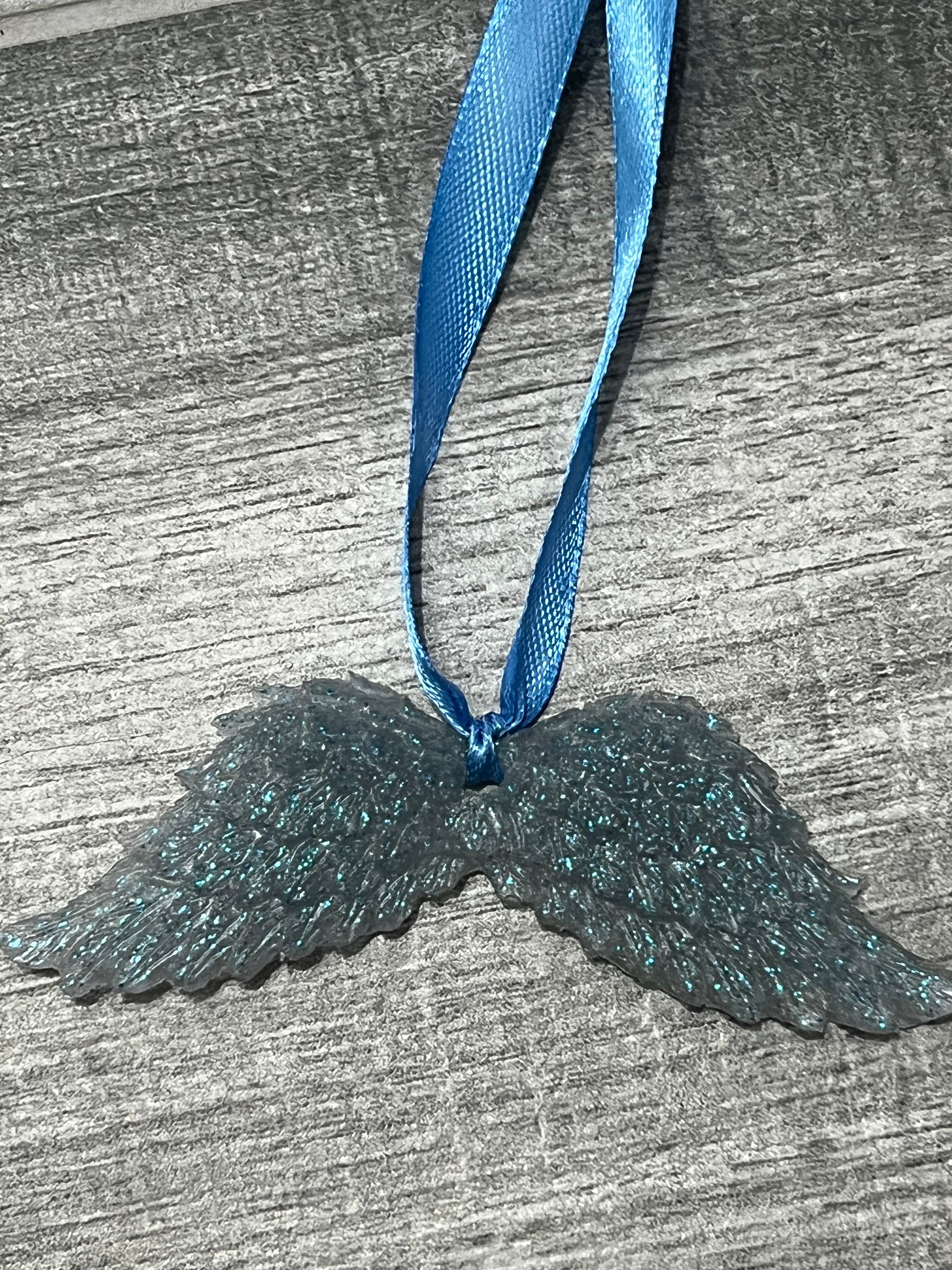 Resin Angel Wings Angel Wings on Ribbon Memorial Gift - Etsy