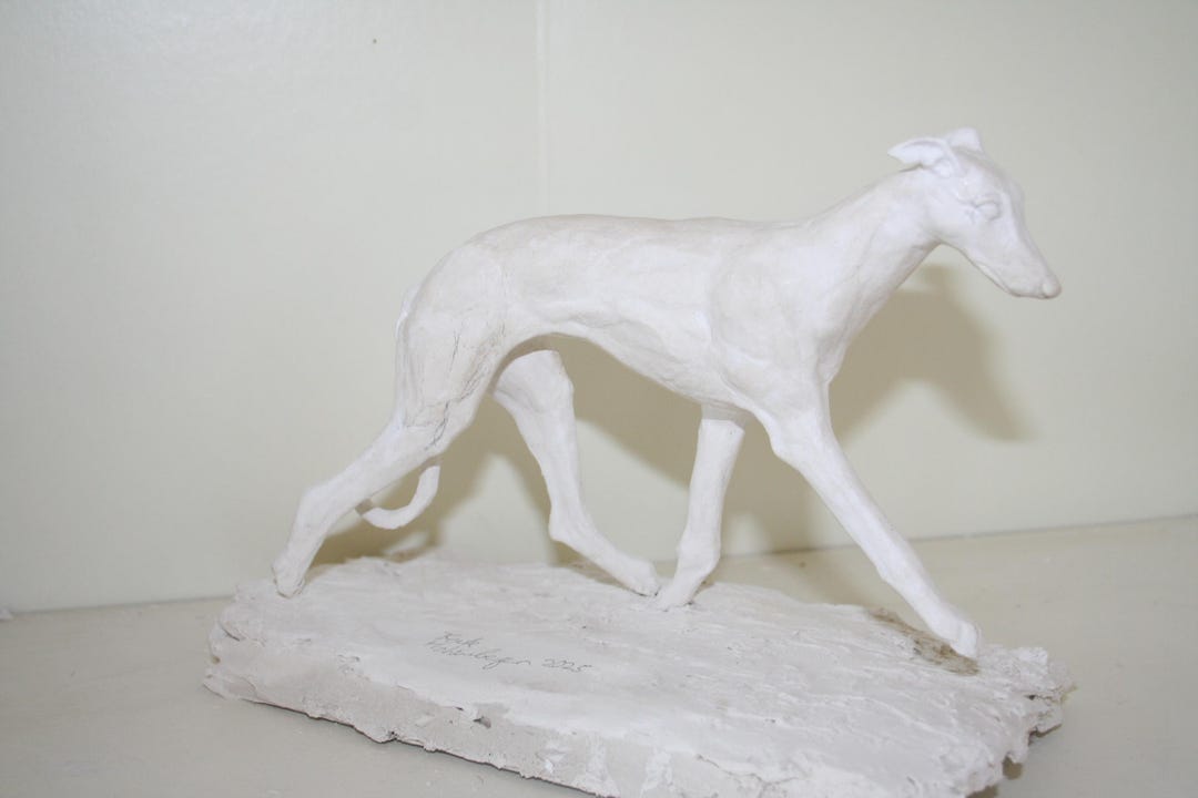 Whippet, Whippet Figurine, Whippet Plaster, Whippet Running Figurine ...
