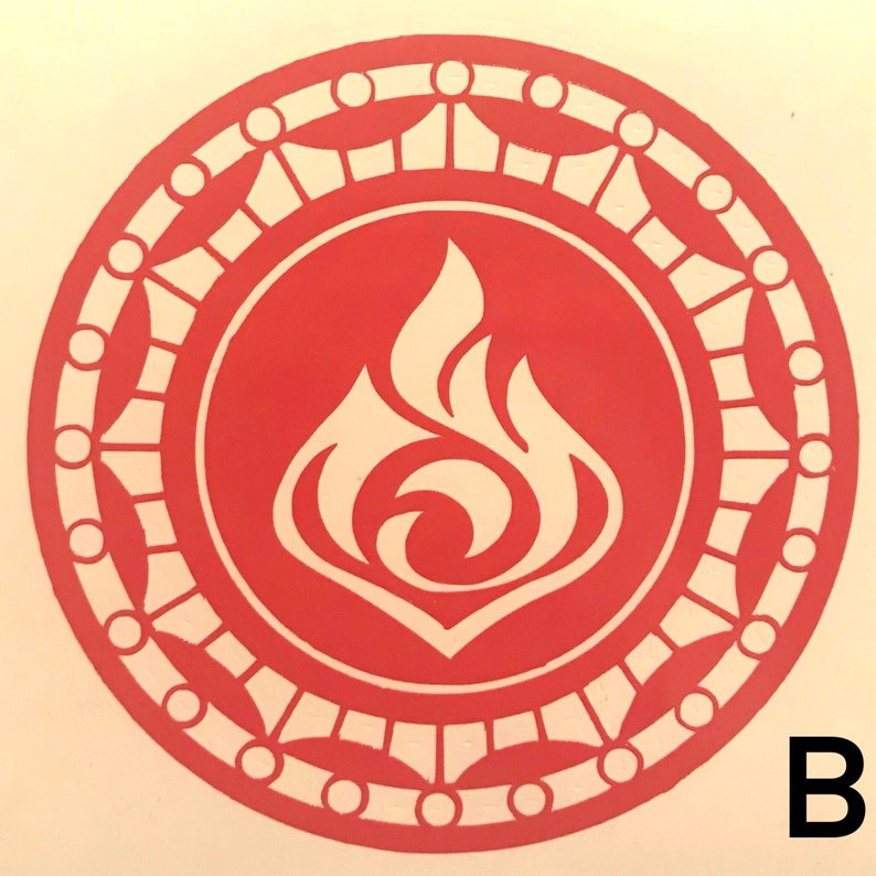 Pyro genshin Impact Vinyl Decal - Etsy