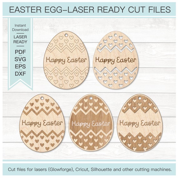 SVG Easter Basket Tags Easter Egg SVG Easter Laser Cut File | Etsy