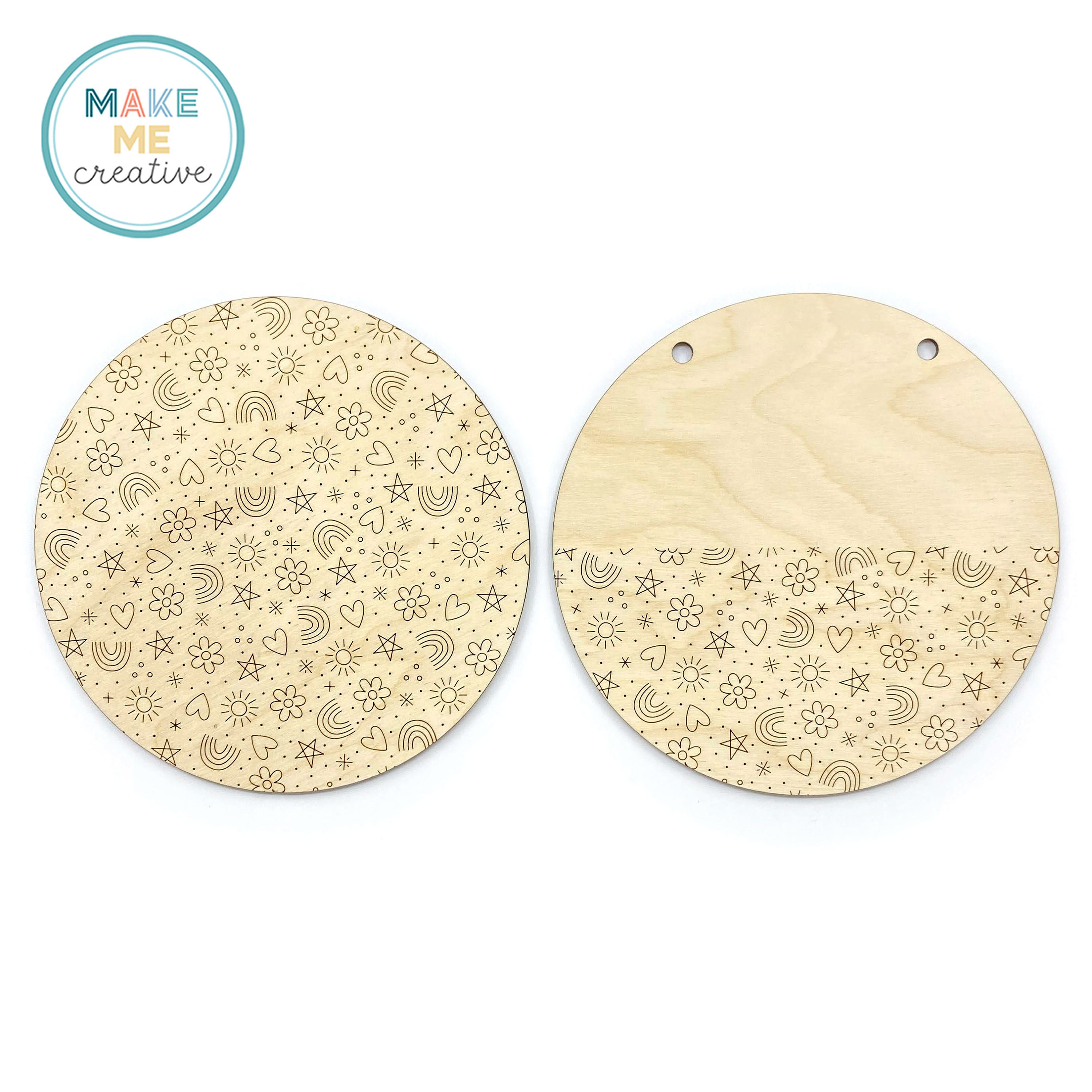 SVG Sign Backer, Scoring Only Pattern Rounds, Laser Ready Cut File for ...