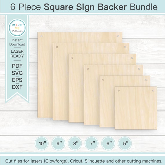 SVG Square Sign SVG Bundle Blank Square Door Hanger SVG - Etsy