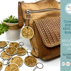 Star Sign SVG Bundle, Zodiac Star Sign Charm SVG Keychain Set ...