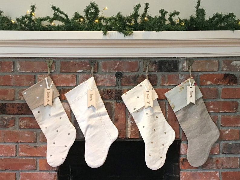 Christmas Stocking SVG, Stocking Name Tag Laser Cut File, Xmas Gift ...