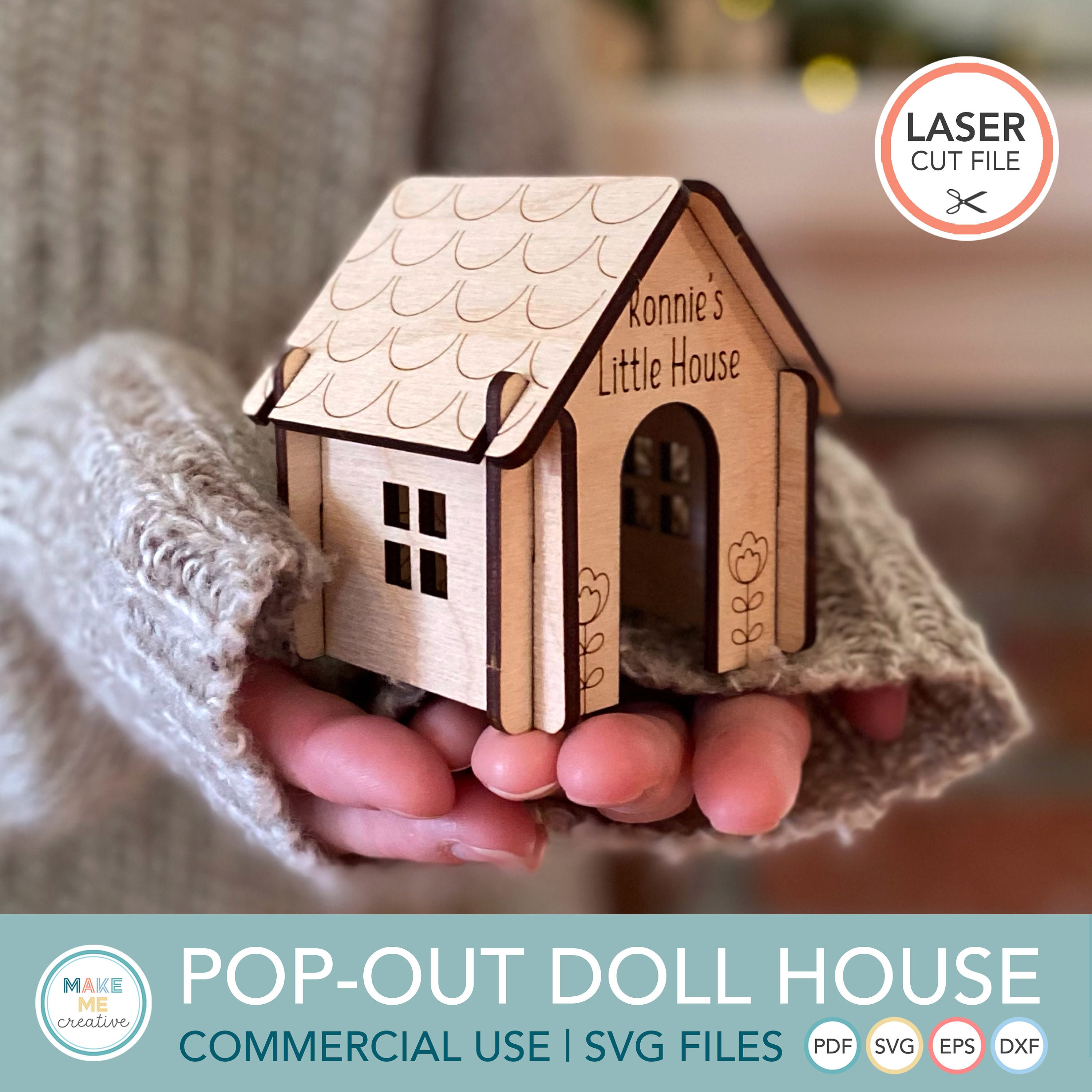 Kids Christmas SVG Pop Out House Xmas Decoration Childrens - Etsy